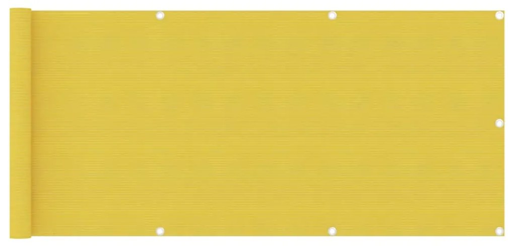 310993 vidaXL Balkonová zástěna žlutá 75 x 400 cm HDPE