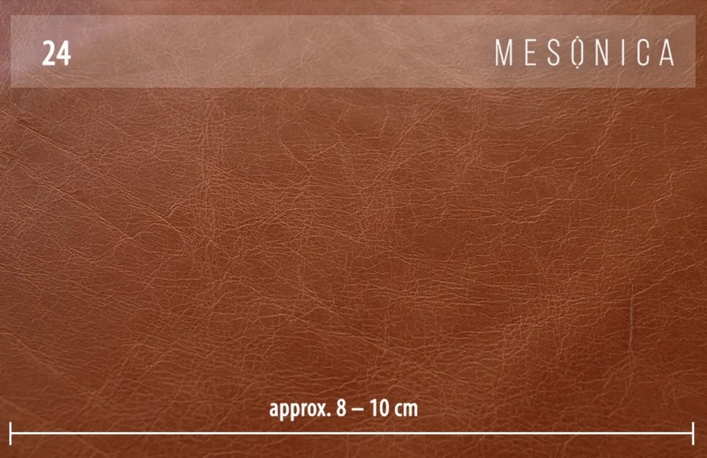 Koňakové koženkové křeslo MESONICA Musso