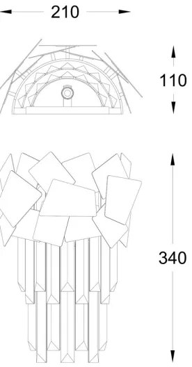 Brilagi - LED Křišťálové nástěnné svítidlo MIRAGE 2xG9/42W/230V