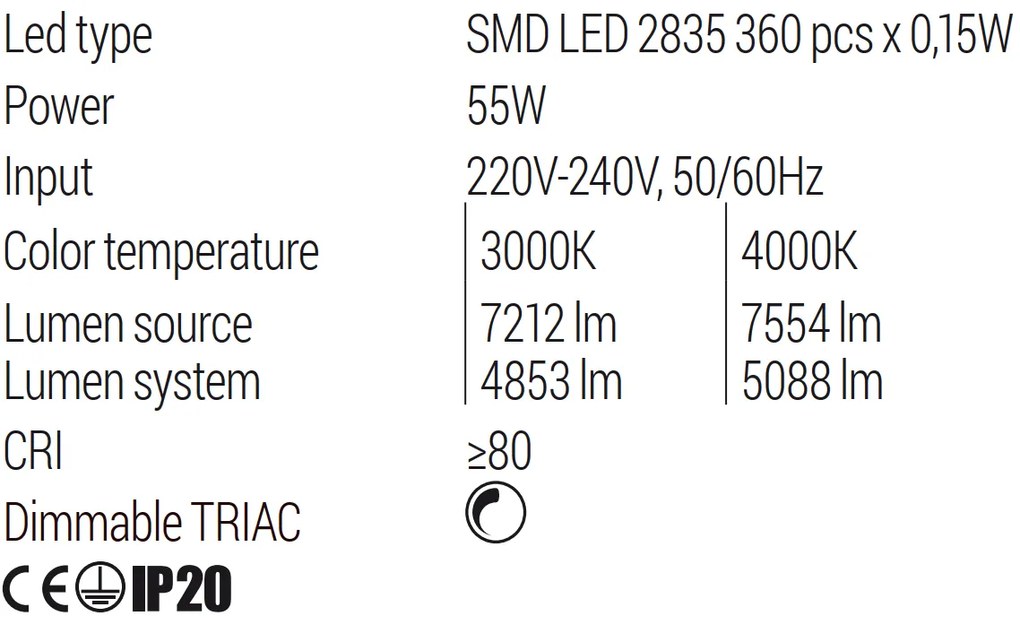 Světla a lustry REDO GROUP Redo ORBIT designové stropní svítidlo 01-1706 LED 55W/3000K/bílá barva Stmívání: Triac