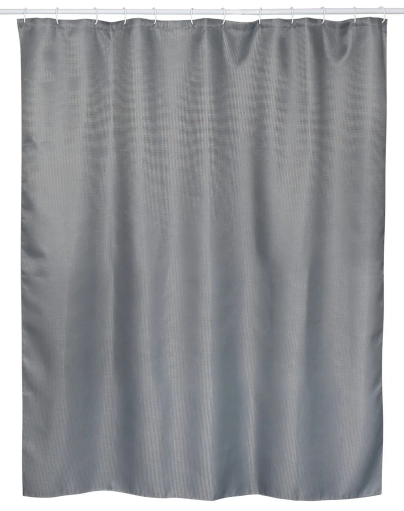BISK Erga RIST, sprchový závěs s háčky (12ks) 200x180 cm, šedá, ERG-08378