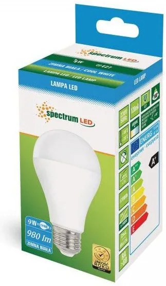 Spectrum LED LED žárovka studená E27 230V 9W WOJ+14612