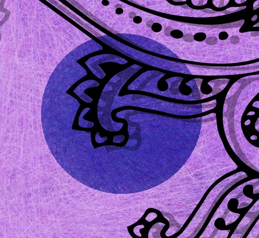 Malvis ® Vícedílný obraz - Mandala na akvarelu IV. Velikost: 150x60 cm