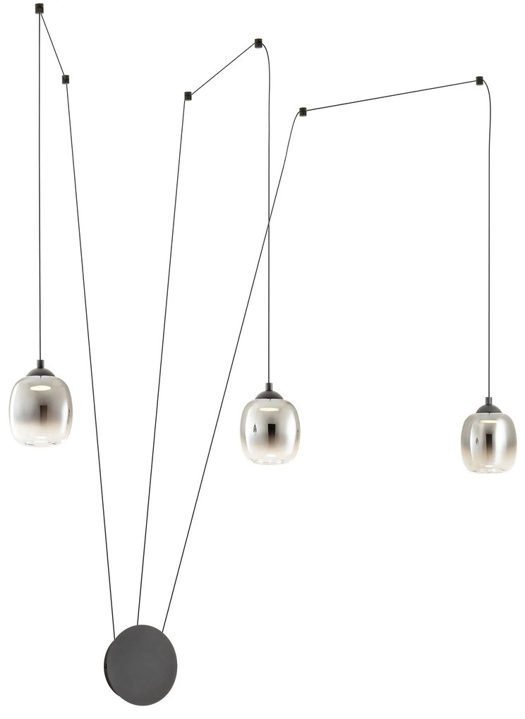 Světla a lustry REDO GROUP Designový lustr pavouk Redo Khadi 01-3485/LED 16,5W/3000K/kouřové sklo