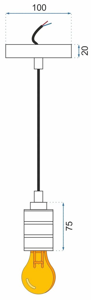 Toolight Toolight, závěsná stropní lampa 1xE27 APP342-1CP, černá, OSW-08409