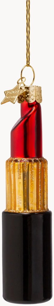Ručně foukaná vánoční ozdoba Lipstick