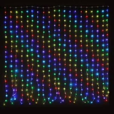 Světelný závěs 400 LED 200×200 cm vícebarevný