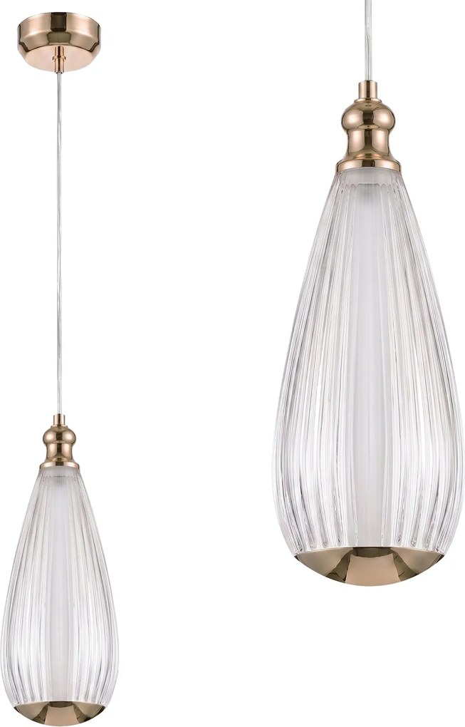 Toolight Rea, Závěsné stropní svítidlo LHJ120-CP light rose gold, OSW-03258