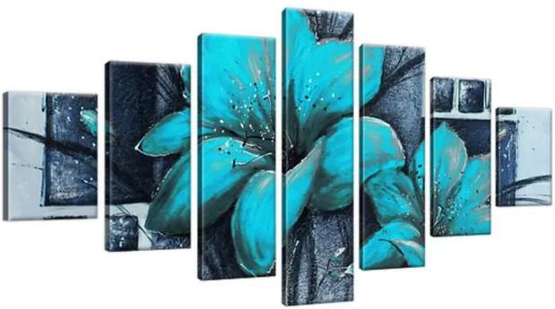 Ručně malovaný obraz Nádherné modré Vlčí máky 210x100cm RM2458A_7A
