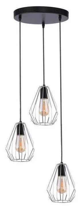 TK Lighting | Lustr na lanku BRYLANT 3xE27/60W/230V pr. 47 cm | TK0801