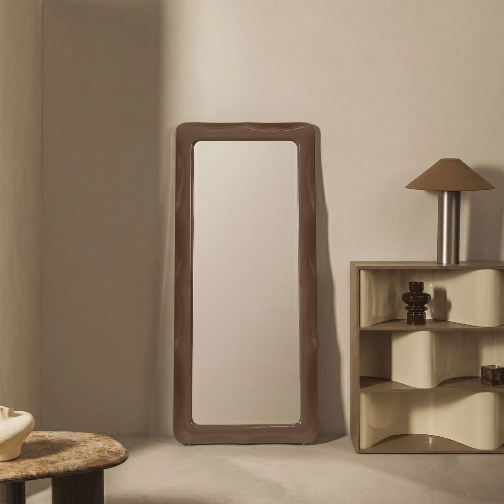 Nástěnné zrcadlo Noelle 180x80 cm moka