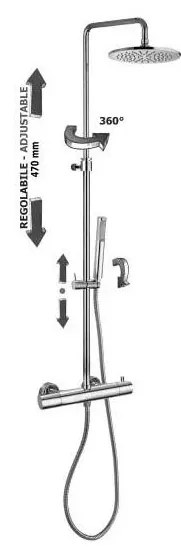 Paffoni - Sprchová sada s termostatickou baterií lesklý chrom