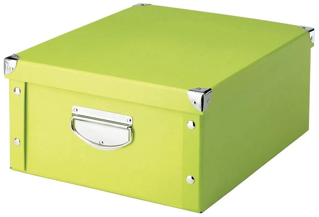 Box pro skladování, 40x33x17 cm, barva zelená, ZELLER