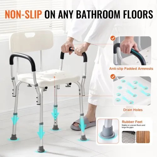 sprchové křeslo, sedátko do sprchy s opěradlem – 402B