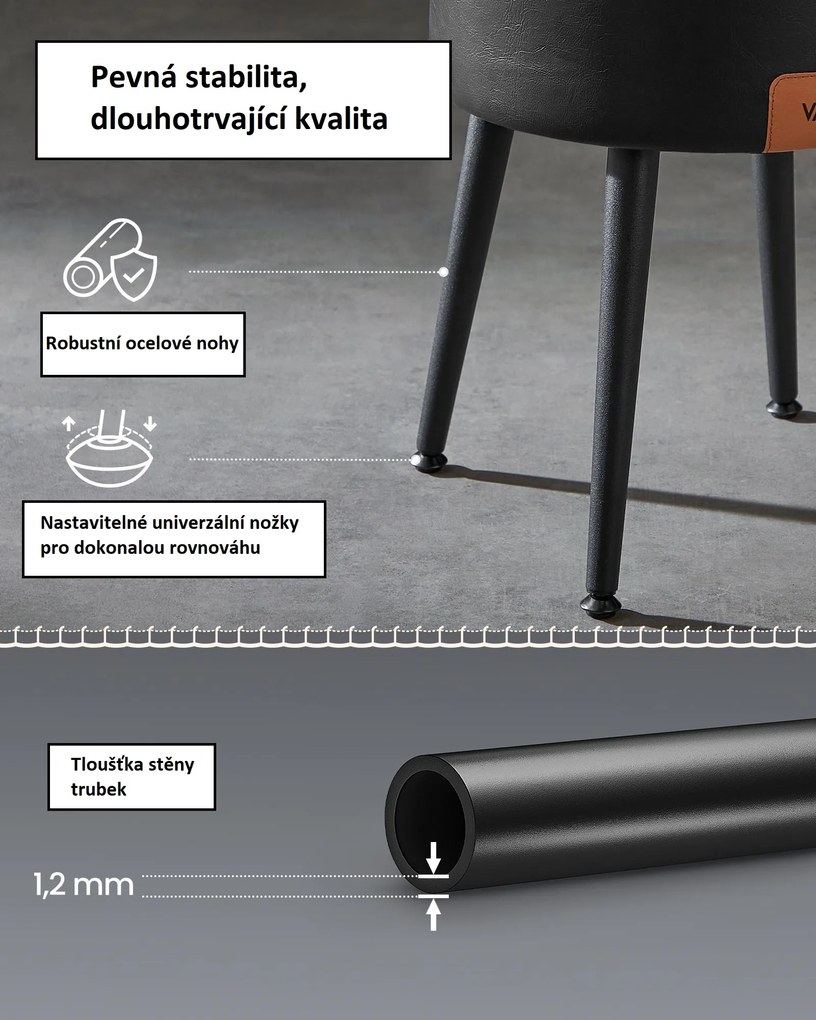 Vasagle Mini taburet / stolička na nožičkách s úložným prostorem LOM005BH08