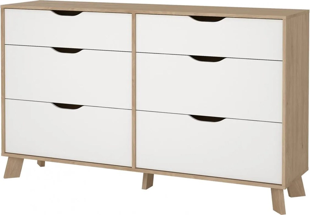 FALCO Komoda Iker 711 jackson hickory/bílá