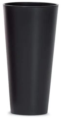 PROSPERPLAST Květináč - TUBUS SLIM Průměr: 15 cm, Barva: antracit