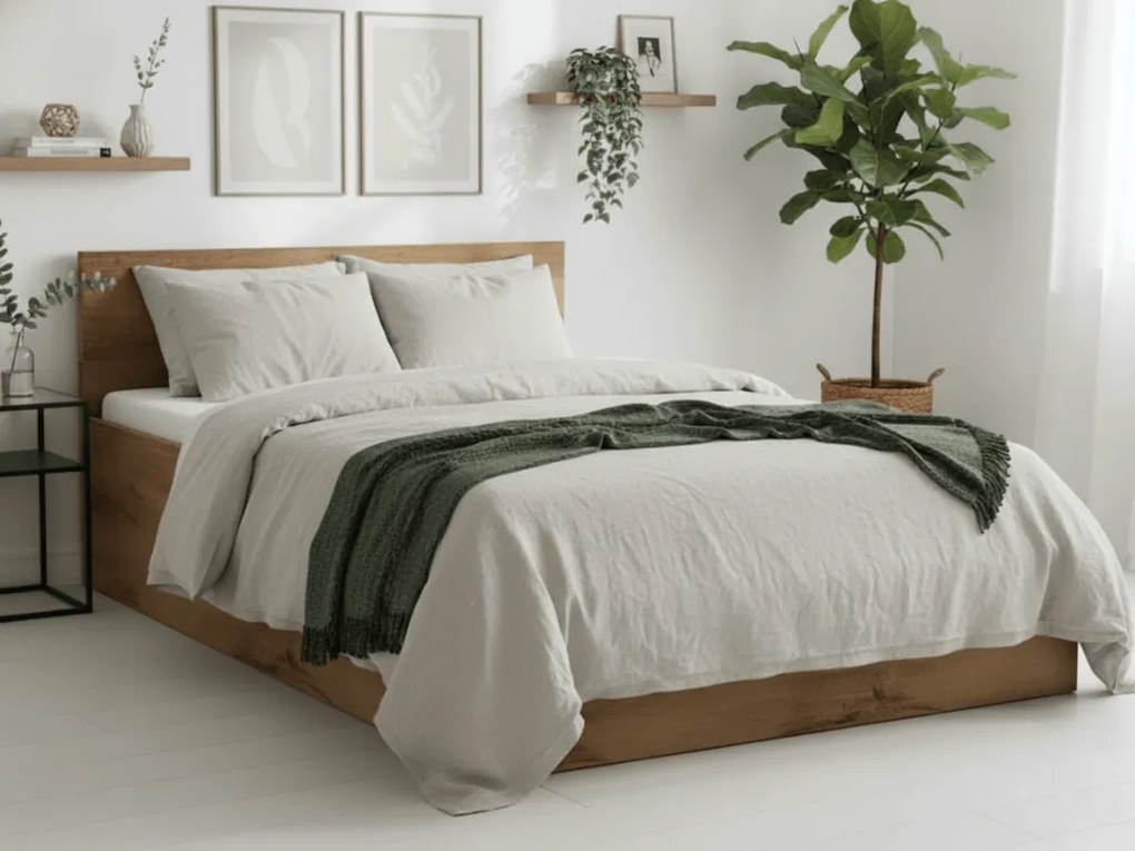 Postel SOFIA 160 x 200 cm, dub artisan Matrace: Matrace Coco Maxi 20 cm, Rošt: S laťkovým roštem