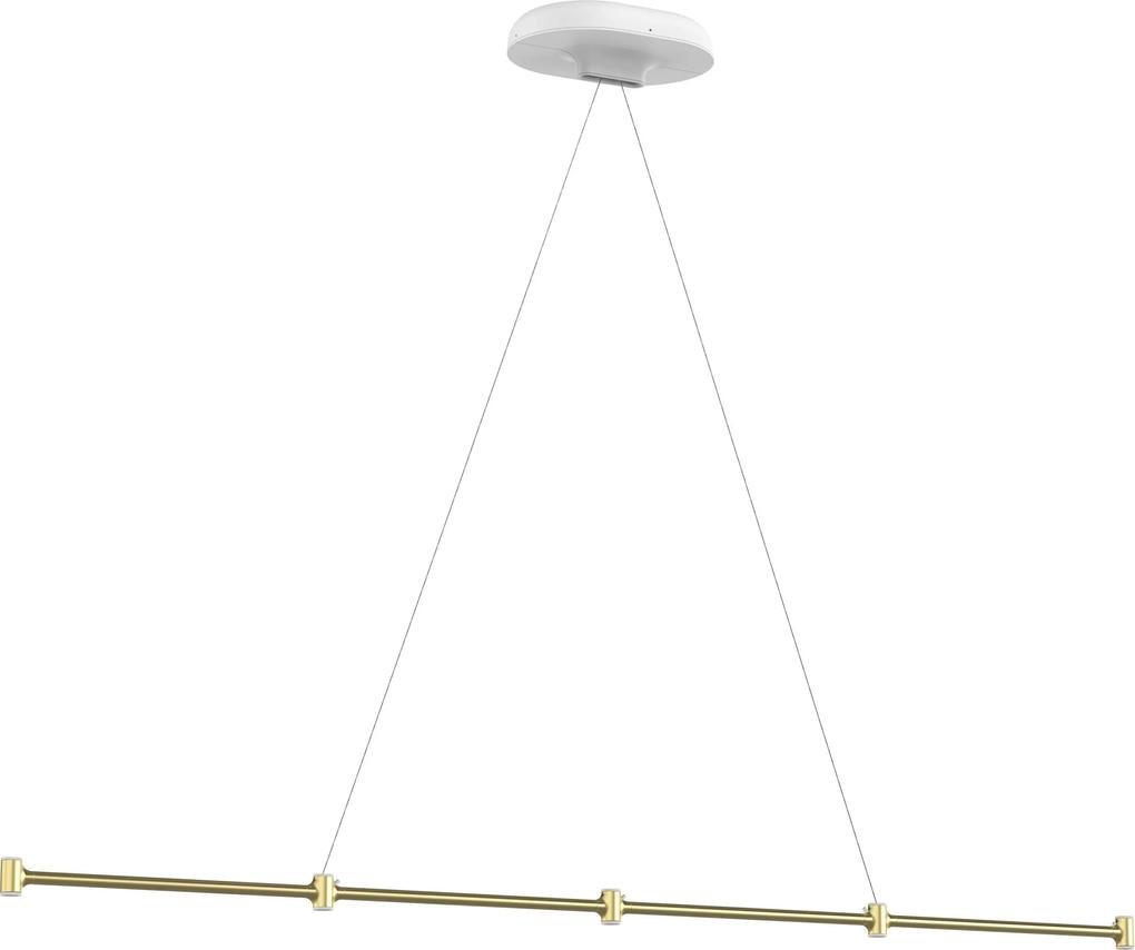 Závěs pro lampu Dependant 5 jednoduchý bílá mosaz