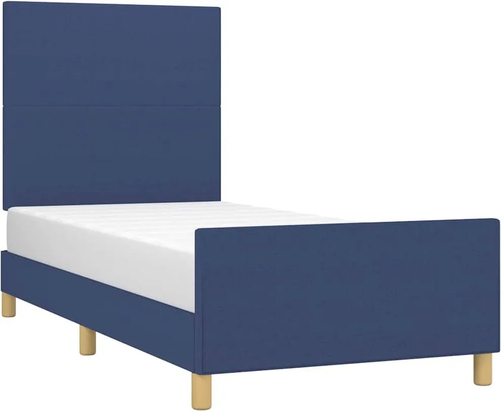 Rám postele bez matrací modrá 90x190 cm textil 3124861