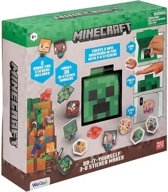 PALADONE Sada na výrobu samolepek Minecraft 3D Creeper / Licenční krea