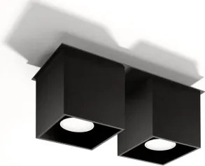 Stropní svítidlo SOLLUX Quad 2 GU10 2x40W bez zdroje SL.0063 černá