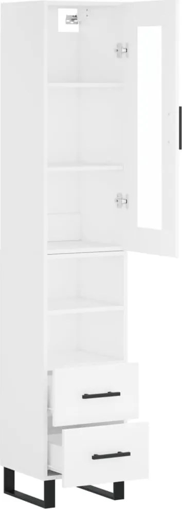 vidaXL Skříň highboard 34,5 x 34 x 180 cm kompozitní dřevo [3199321] Barva: kouřový dub