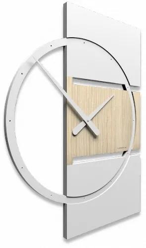 Designové hodiny 10-123 CalleaDesign Adam 45 x 60cm (více barevných variant) Barva bílá-1 - RAL9003 Dýha tmavý dub - 83