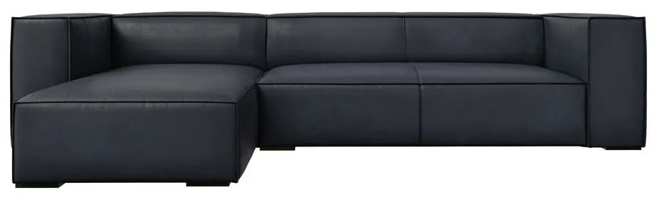 Tmavě modrá kožená rohová pohovka (levý roh) Madame – Windsor &amp; Co Sofas