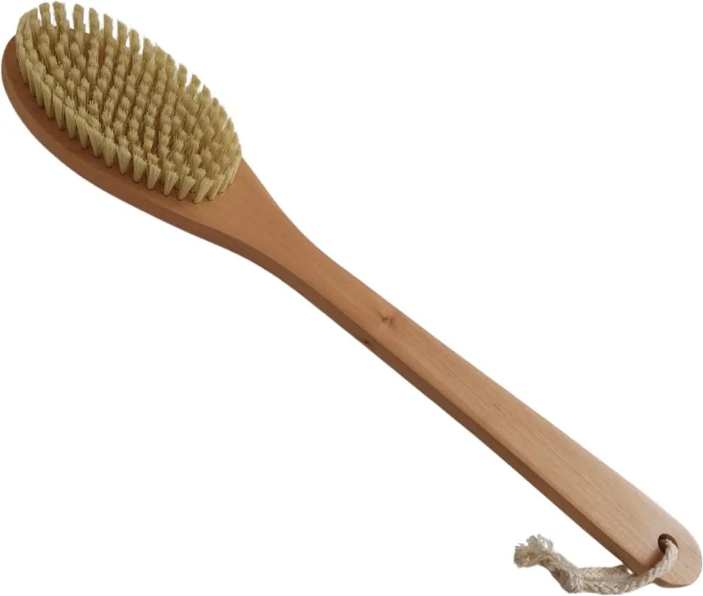 Masážní kartáč s dlouhou rukojetí do sauny