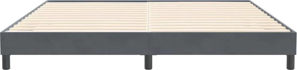 Postel Box Spring bez matrace tmavě šedá 200x220 cm samet 3315892