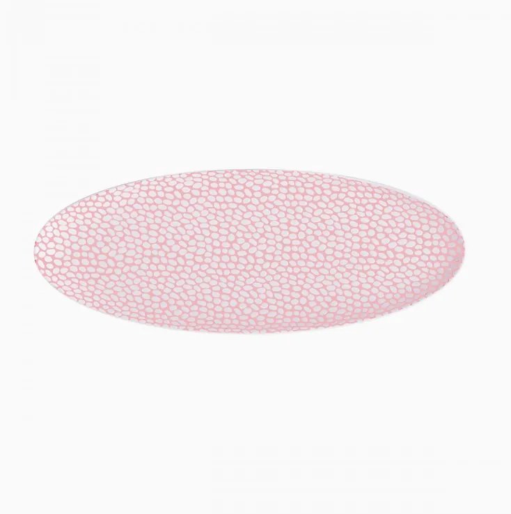 Lunasol - Oválný talíř strukturovaný růžový 33 x 13 cm - Flow (491183)