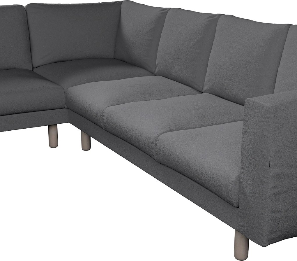 Potah na pohovku IKEA Norsborg rohová 5-místná barva šedá látka pletený vzor