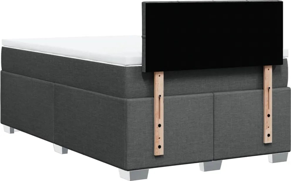 Box spring postel s matrací tmavě šedá 120x200 cm textil 3285856
