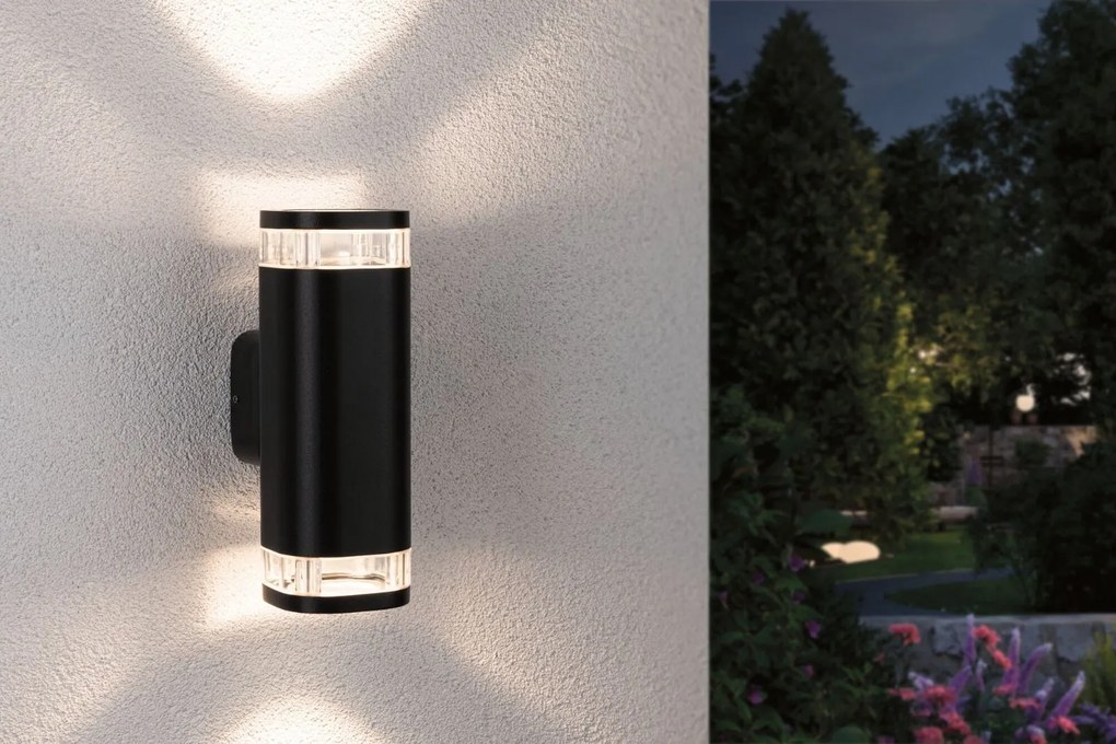 P 94719 Venkovní nástěnné svítidlo Colum IP44 80x112mm max. 20W 230V antracit hliník - PAULMANN