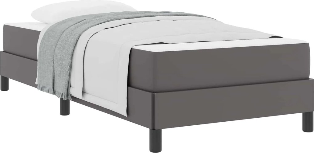 Rám postele s matrací Šedá 80 x 200 cm textil 3398601