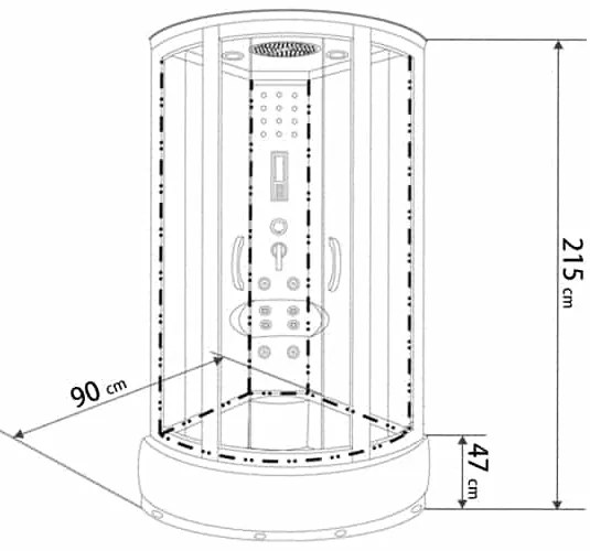 NIKIDO - H Sprchový box 7101  90x90x215