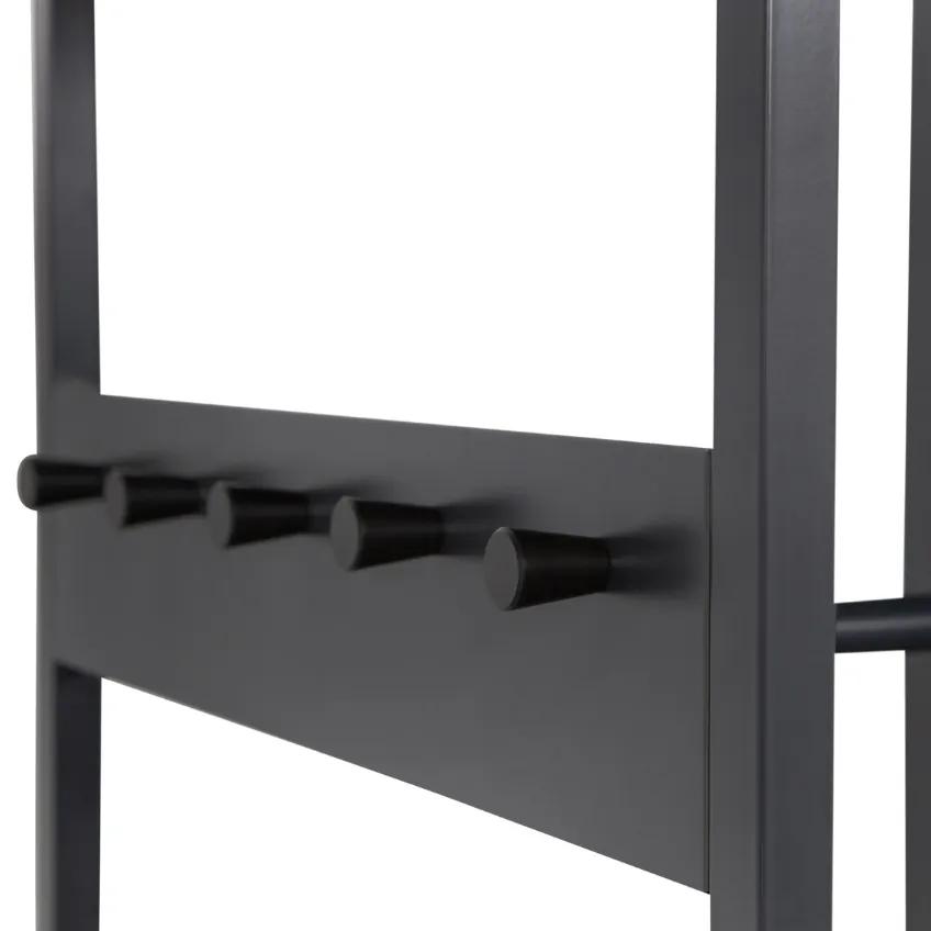 Hoorns Matně černá kovová šatní skříň Venom 180 x 80 cm