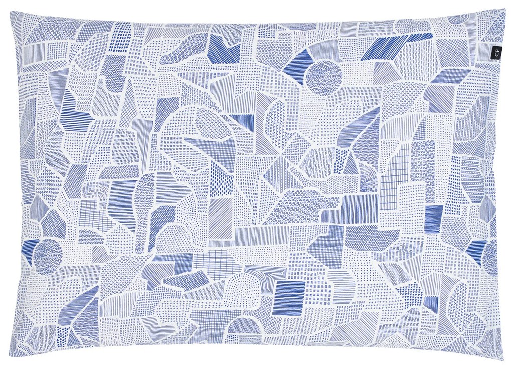 Christian Fischbacher Povlečení na polštář From Above Blue 50 x 70 cm na zip