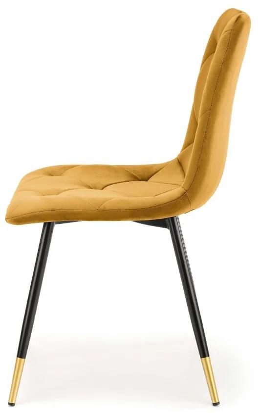 Židle MUSTARD K438 hořčicově žlutá