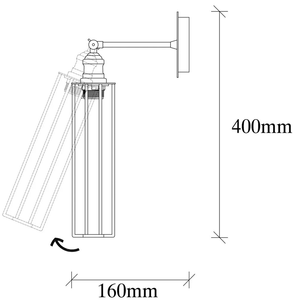 Nástěnná lampa Zumra černá