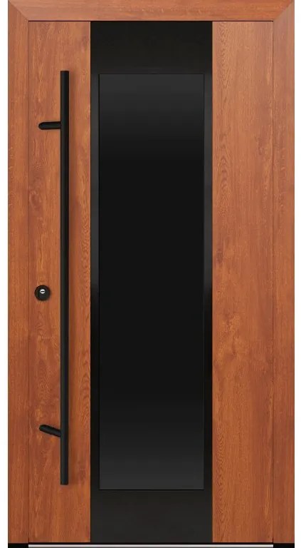 FM Turen - Feldmann & Mayer Vchodové dveře s ocelovým opláštěním FM Turen model DS28 blackline Orientace dveří: Levé, otevírání dovnitř, Dekor: Antracit, Standardní rozměr dveří včetně rámu: 98 cm x 208 cm - vnější rozměr rámu