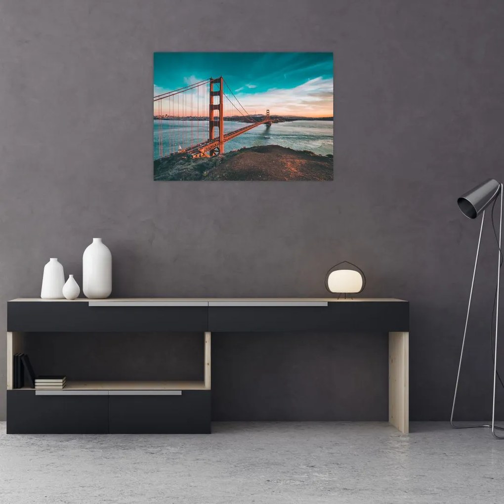 Skleněný obraz- Golden Gate, San Francisco (70x50 cm)