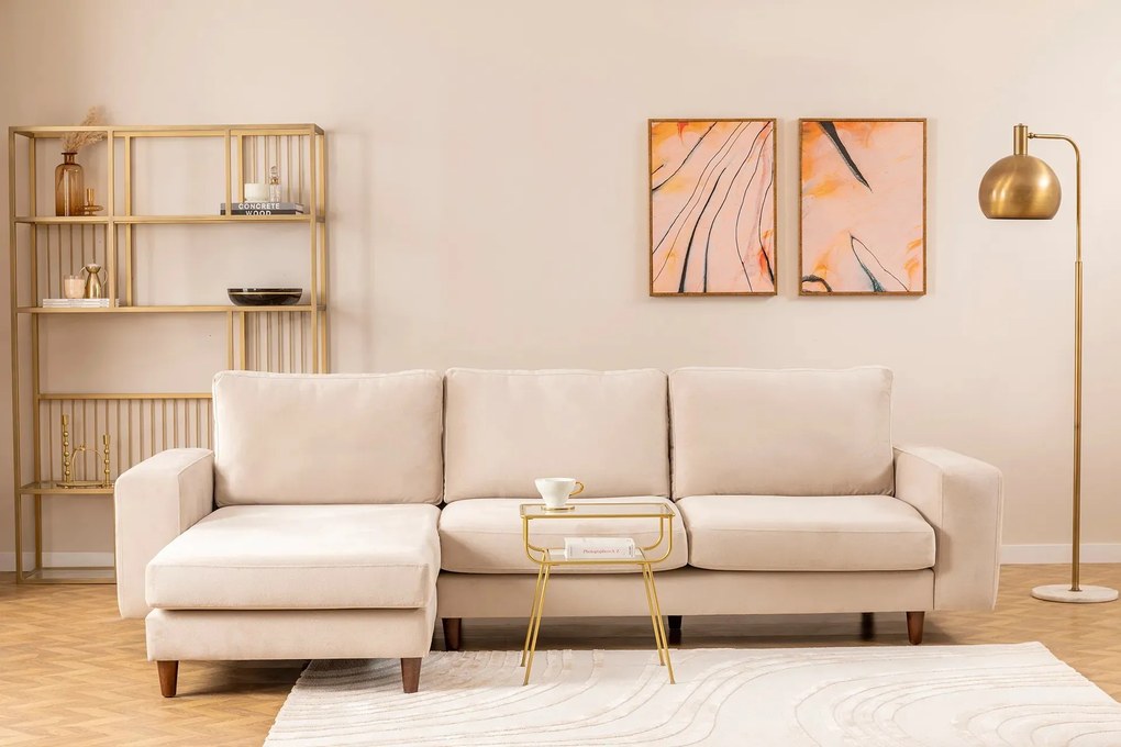 Hanah Home Rohová pohovka BERLIN levá krémová