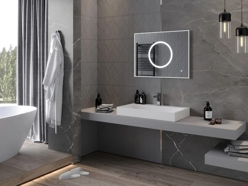 Mexen Koga podsvícené koupelnové zrcadlo 80 x 60 cm, LED 6000K, proti mlze - 9821-080-060-611-00