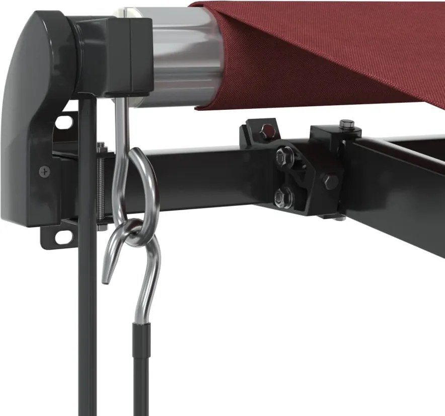 Automatická zatahovací markýza s LED burgundská 500 x 350 cm 3215009