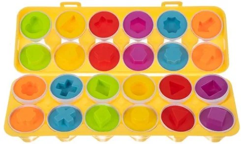 Montessori vzdělávací puzzle 12 vajíček ISO 26653