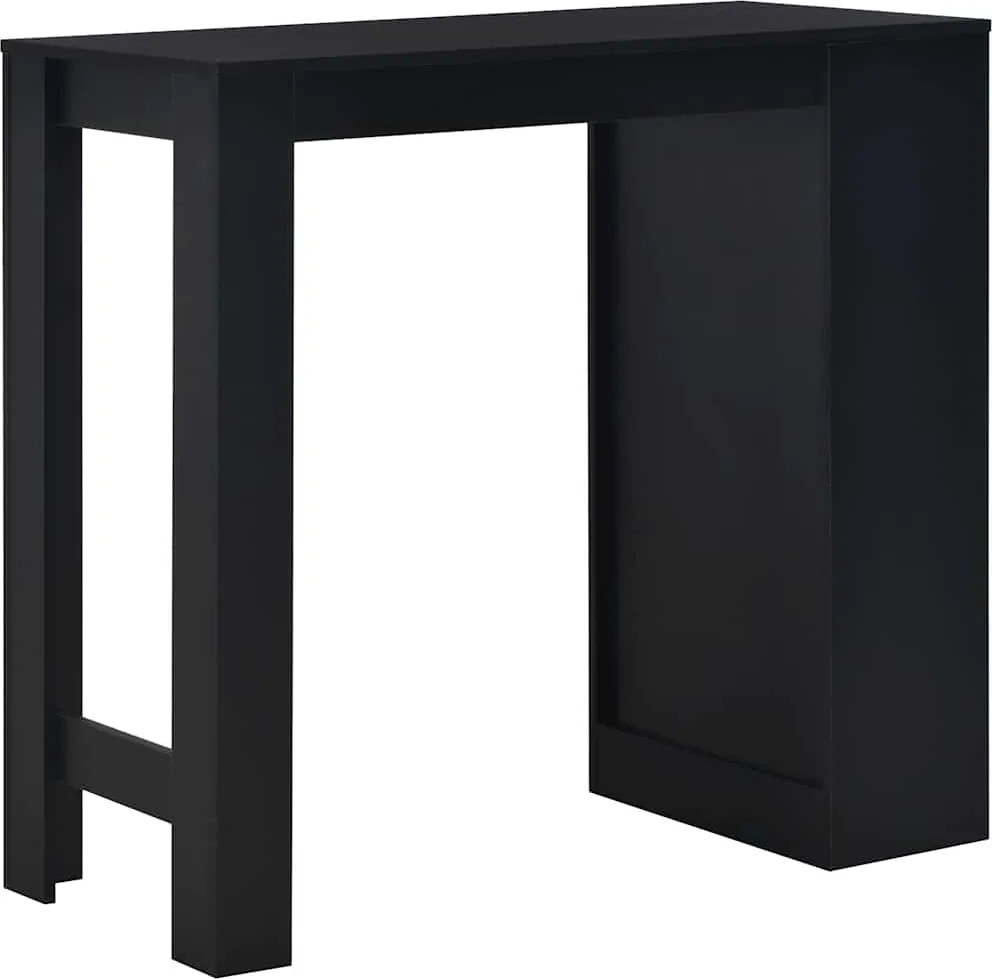 Barový stůl s regálem černý 110 x 50 x 103 cm 280212