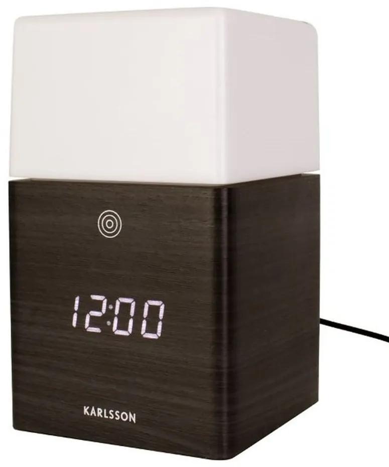 Designový digitální budík/hodiny s LED osvětlením KA5798BK Karlsson 16cm