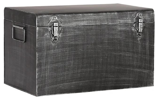 LABEL51 Černý kovový úložný box Vint XL